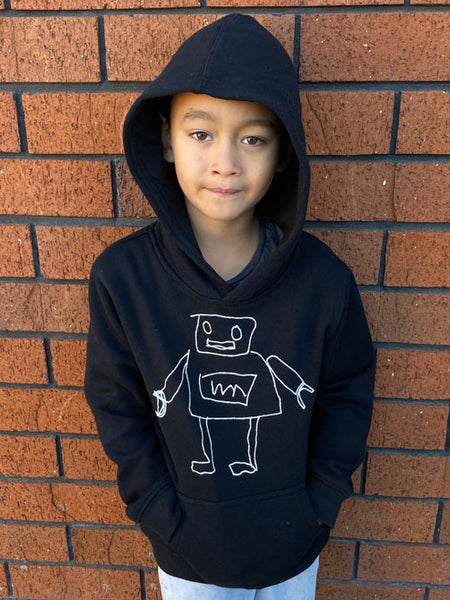 Robot Mid-weight Fleece Kids Hoodie | Buy online today! – That Kiwi